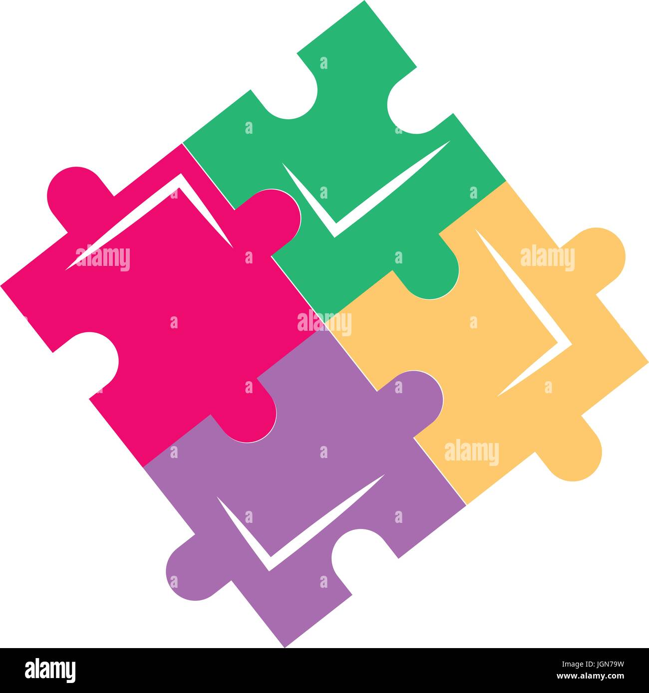 Puzzle tokens flat icon vector illiustration design image Stock Vector ...