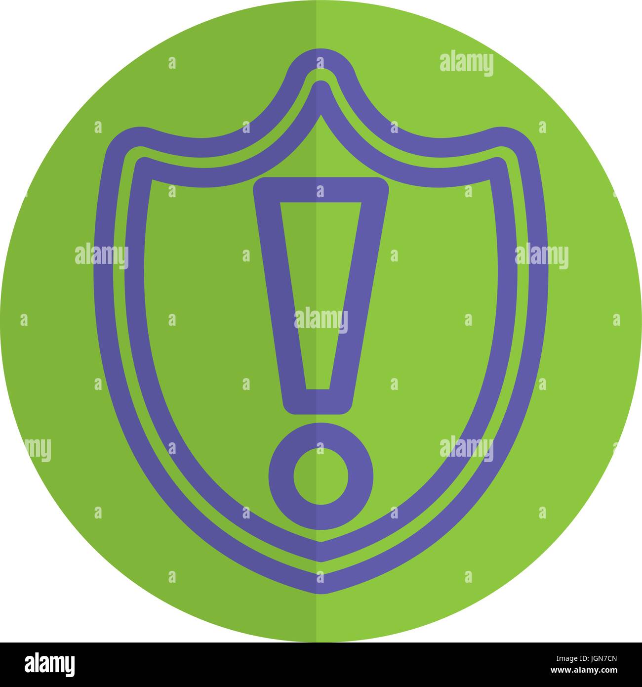 shield with alert symbol vector illustration design Stock Vector Image ...