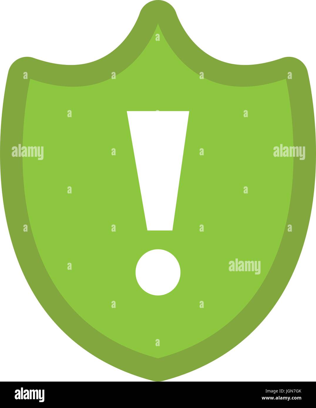 shield with alert symbol vector illustration design Stock Vector Image ...
