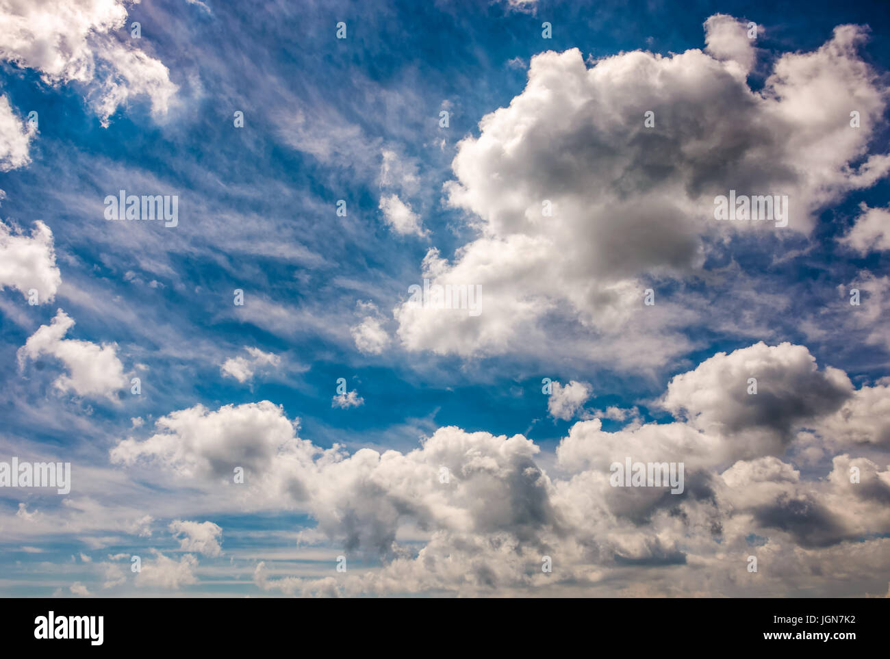 dramatic sky with dynamic cloud arrangement. cloudy weather background ...
