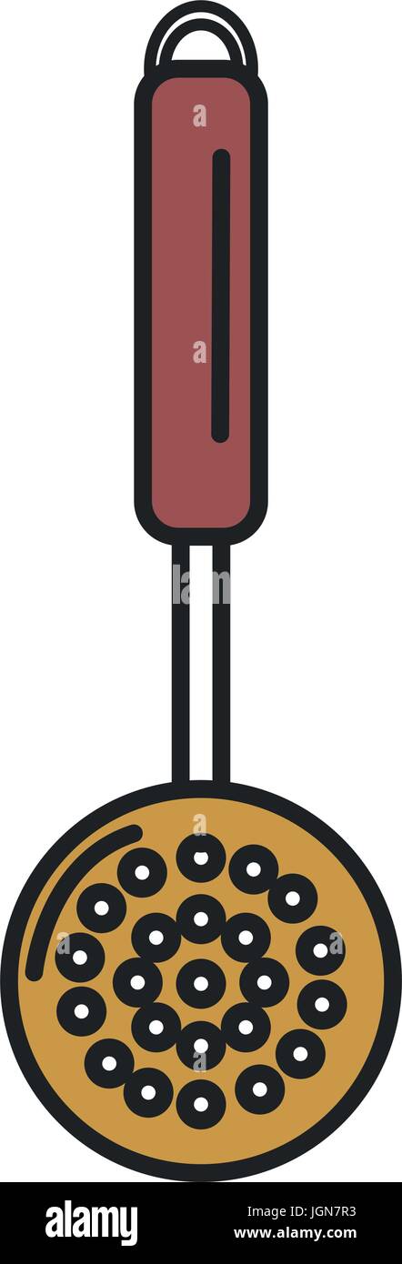 fry spoon cutlery icon vector illustration design Stock Vector Image ...