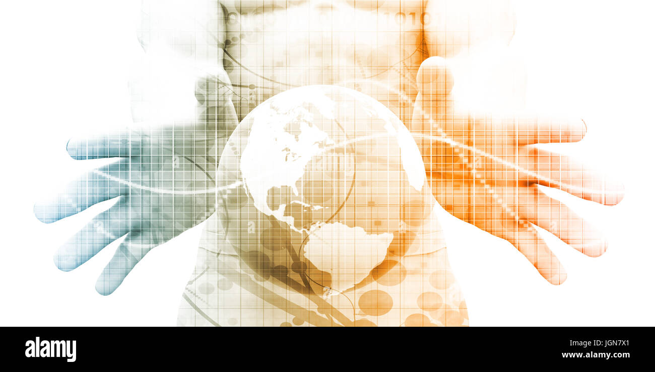 Technology Grid with a Tech Futuristic Art Abstract Stock Photo - Alamy