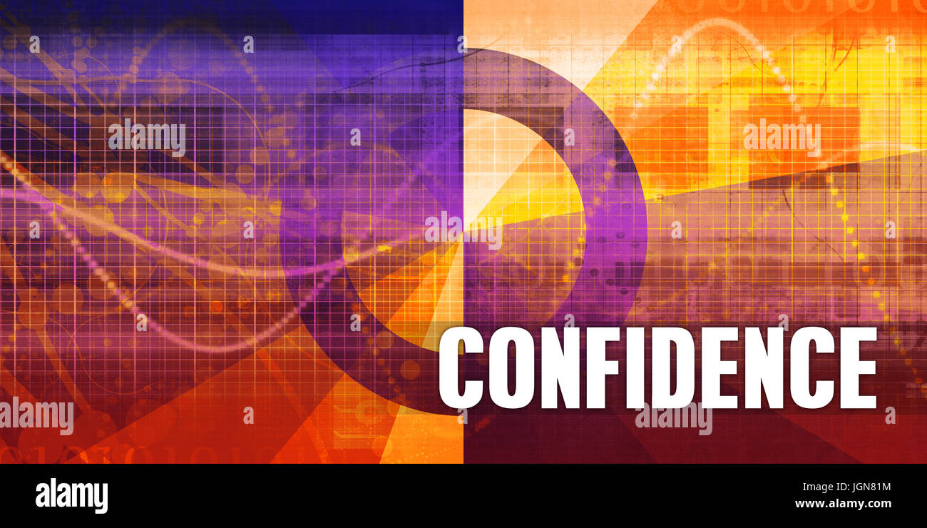 Confidence Focus Concept on a Futuristic Abstract Background Stock ...