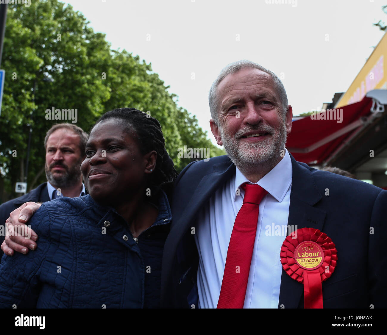 Labour leader Jeremy Corbyn goes to cast his vote in the 2017 General ...