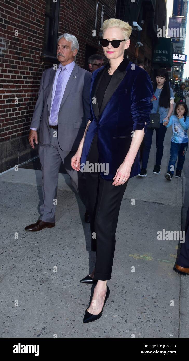 Celebrities at the 'The Late Show with Stephen Colbert' in New York ...