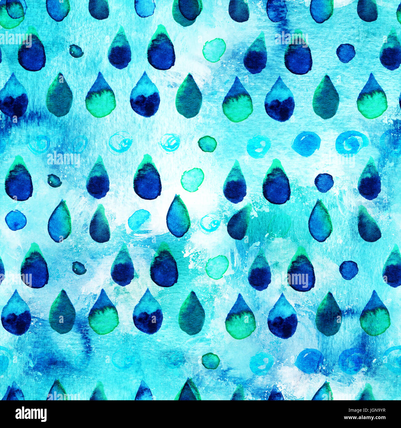 Seamless background pattern of abstract blue waterdrops Stock Photo - Alamy