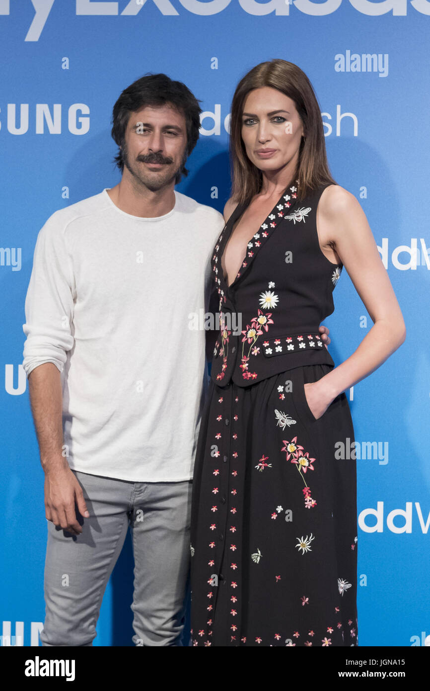 Nieves Alvarez and Hugo Silva present Samsung Addwash event in Madrid ...