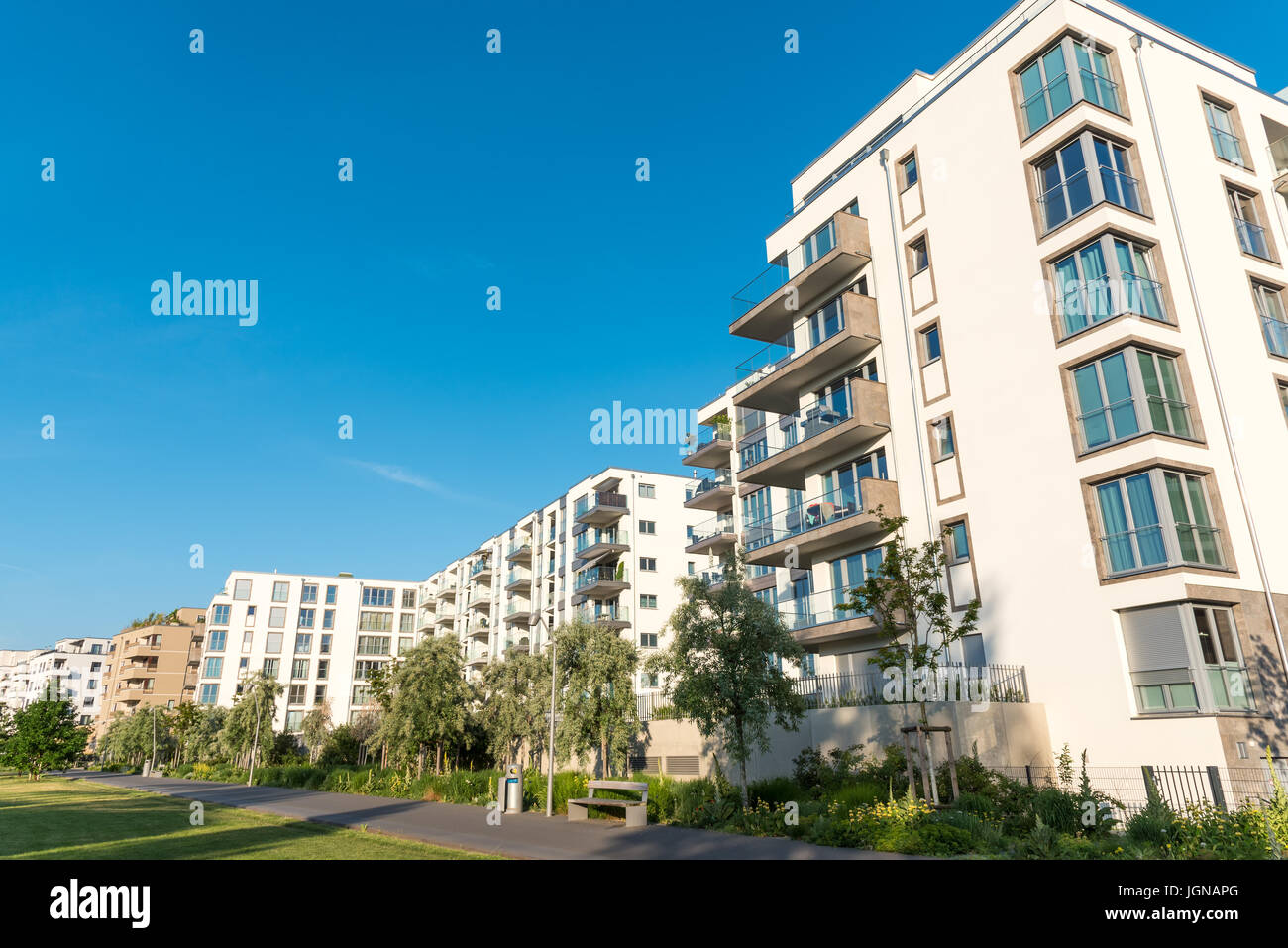 Modern housing development area seen in Berlin, Germany Stock Photo - Alamy