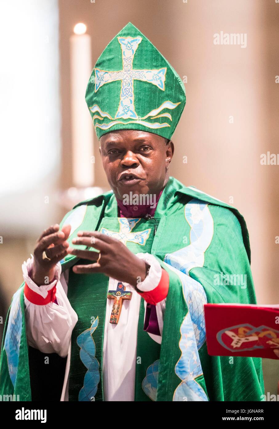 The Archbishop of York, Dr John Sentamu during the procession ahead of ...