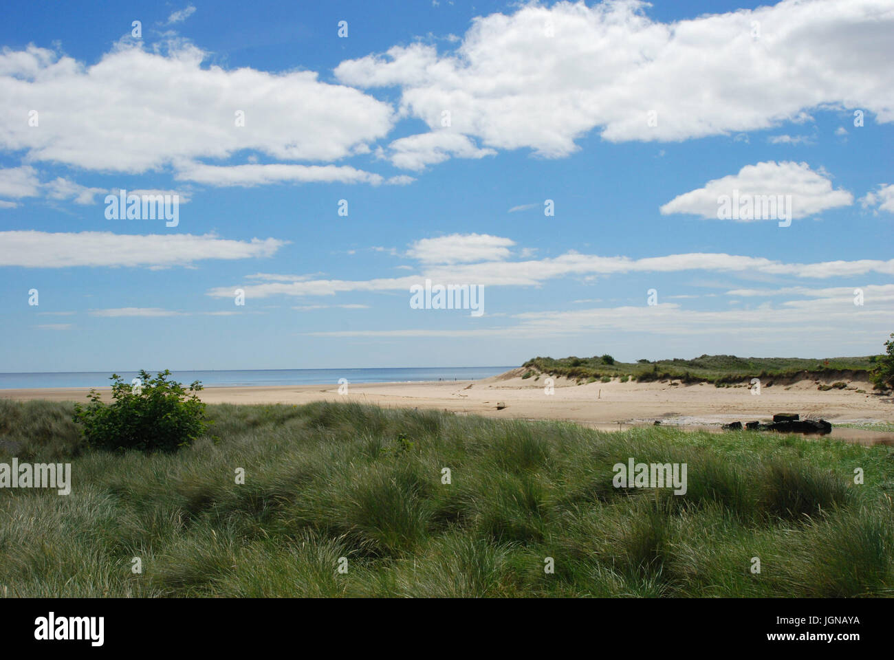 sea and beach on river Aln estuary at Alnmouth Stock Photo - Alamy