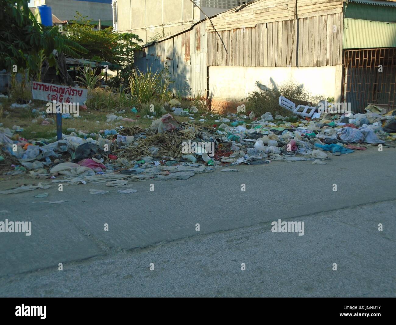 Buildings Trash Messy Structures Erections Poipet Cambodia Stock Photo ...