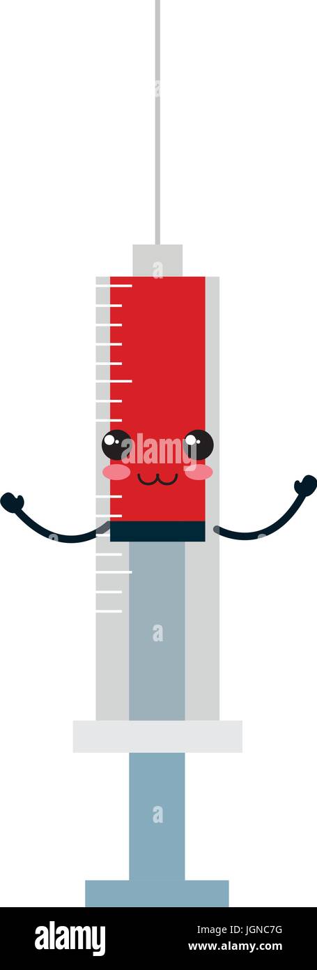 medical injection kawaii character vector illustration design Stock ...