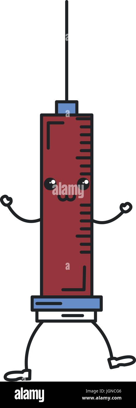 medical injection kawaii character vector illustration design Stock ...