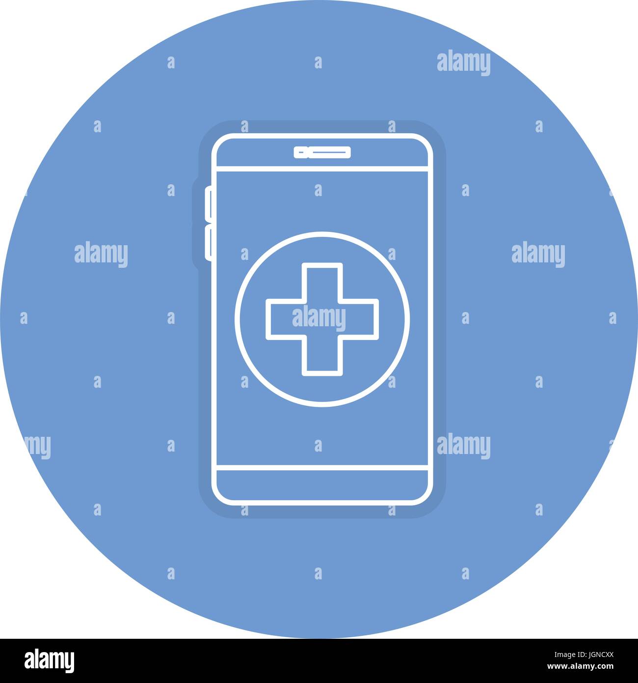 smartphone device with medical app vector illustration design Stock ...