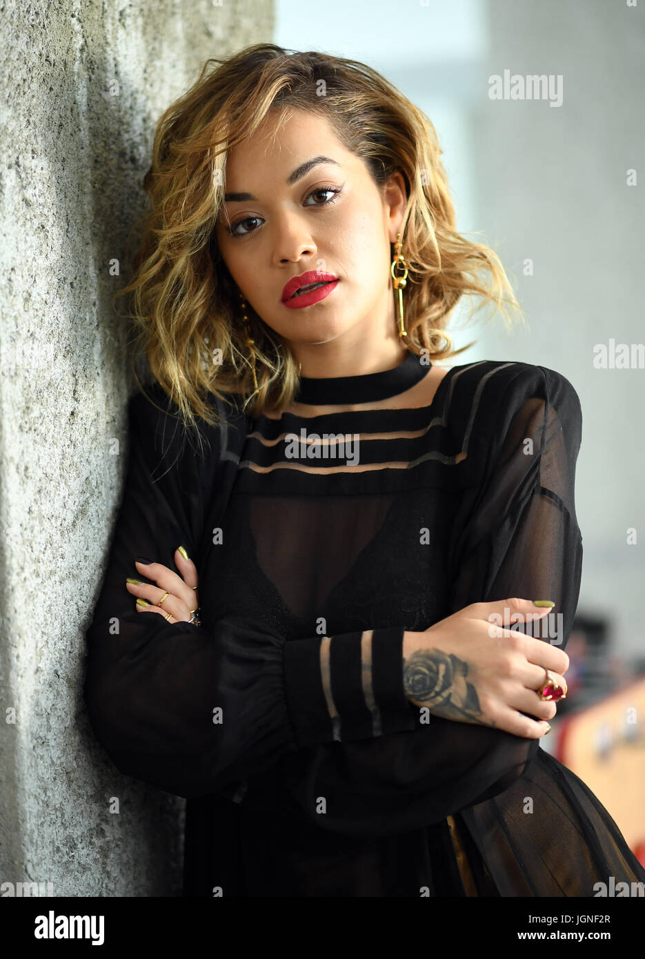 Berlin, Germany. 3rd July, 2017. British singer Rita Ora, photographed ...