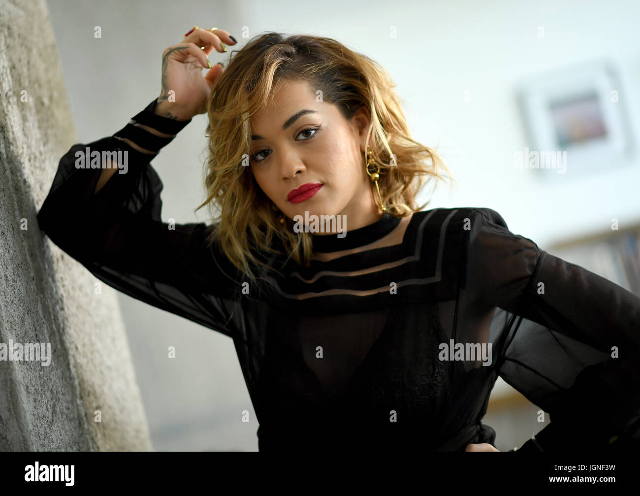 Berlin, Germany. 3rd July, 2017. British singer Rita Ora, photographed ...