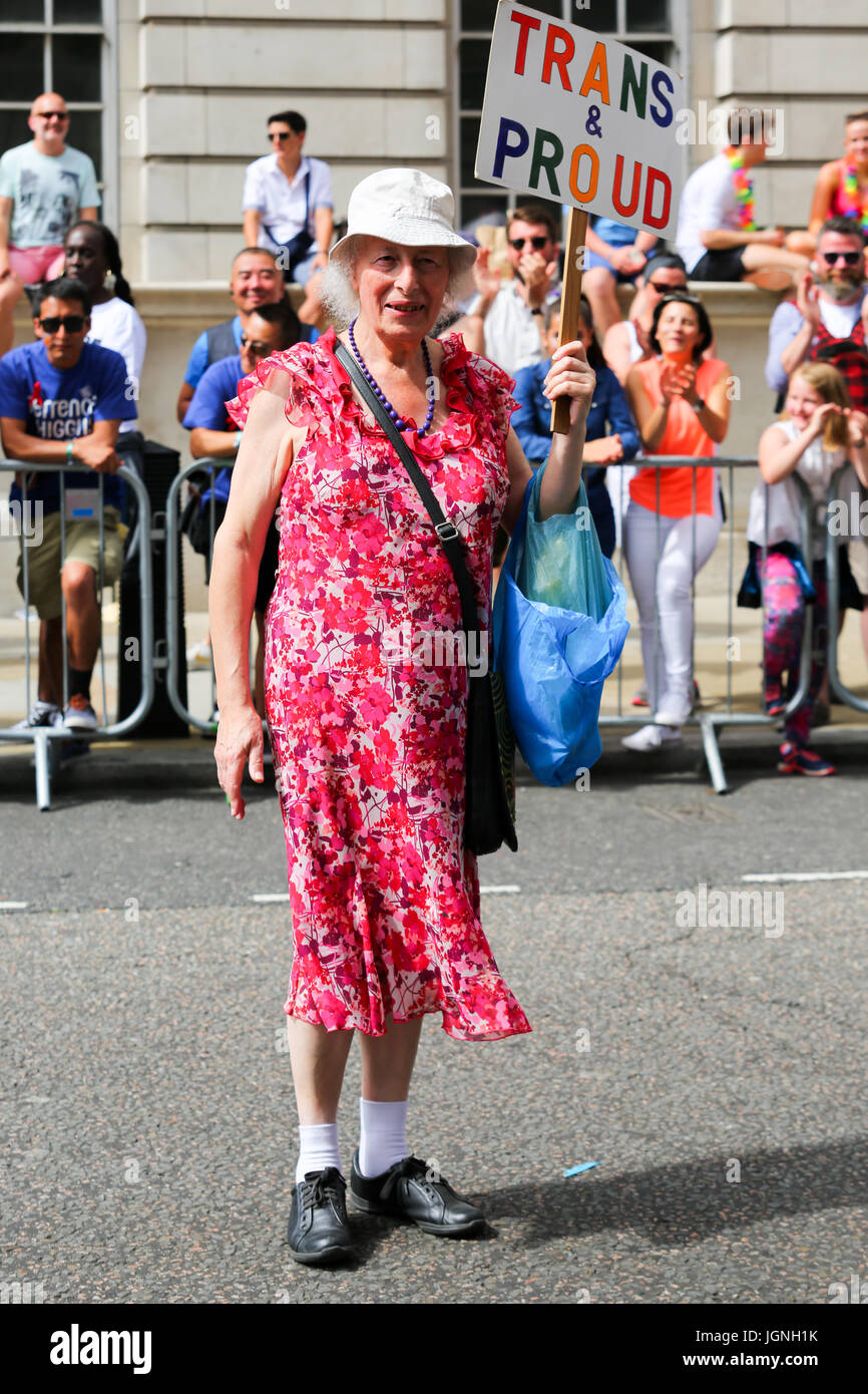London, UK. 8th Jul, 2017. 2017 Pride in London parade following a ...