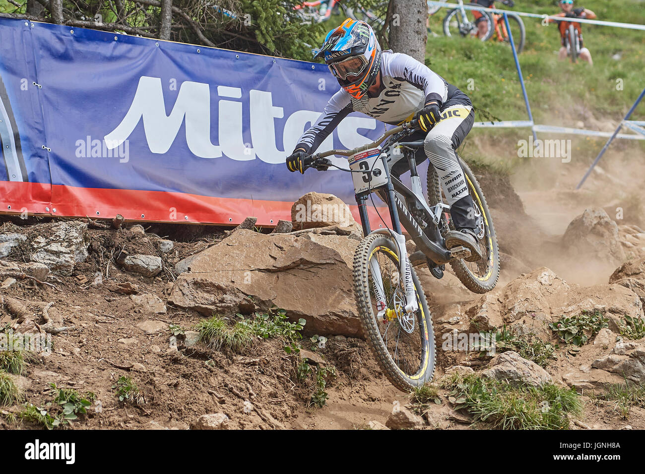 Lenzerheide, Switzerland. 7 July 2017. Troy Brosnan from CANYON FACTORY ...