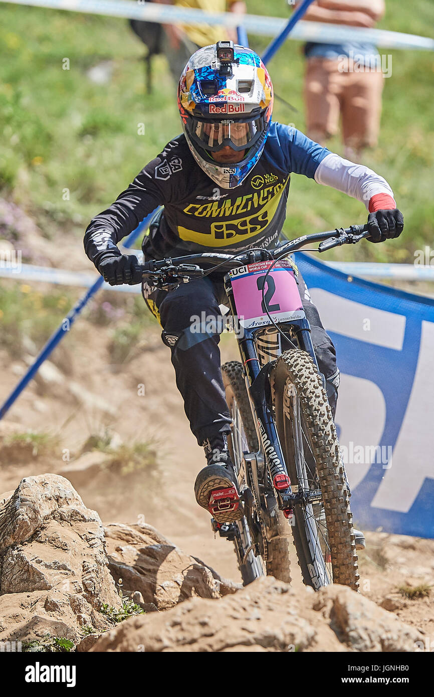 Lenzerheide, Switzerland. 7 July 2017. Myriam Nicole from COMMENCAL ...