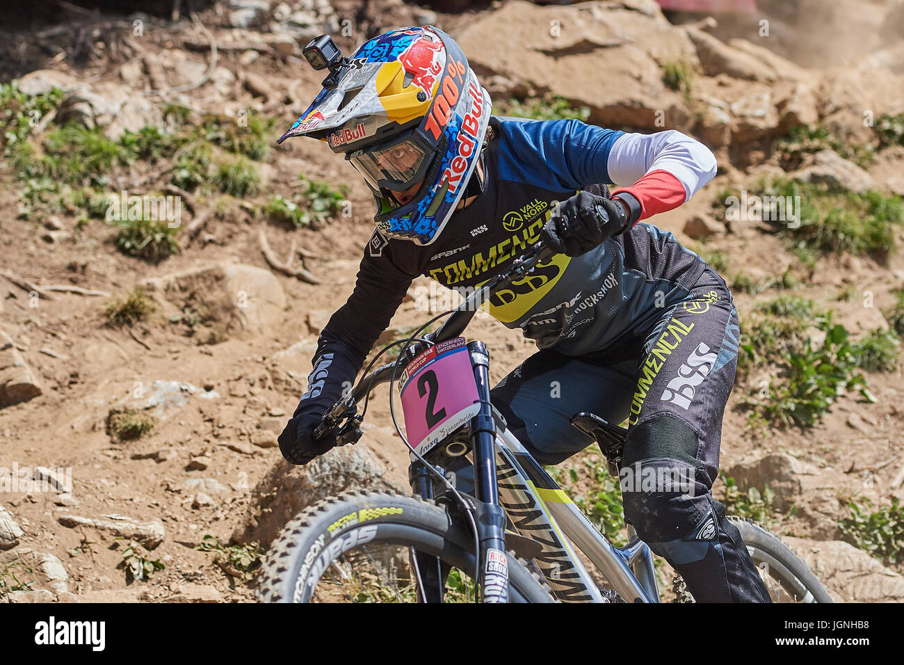 Lenzerheide, Switzerland. 7 July 2017. Myriam Nicole from COMMENCAL ...