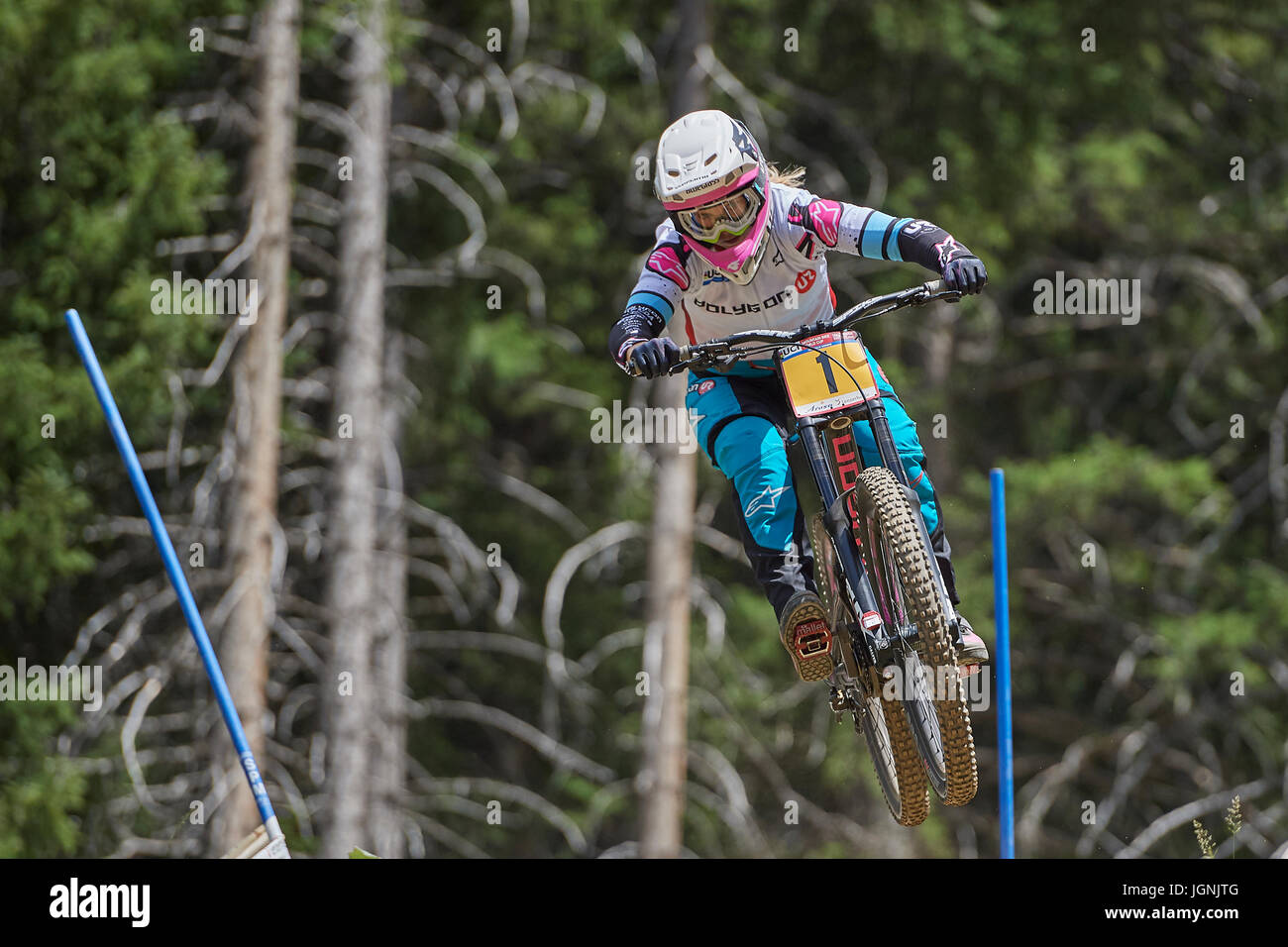 Lenzerheide, Switzerland. 8 July 2017. Tracey Hannah from POLYGON UR ...