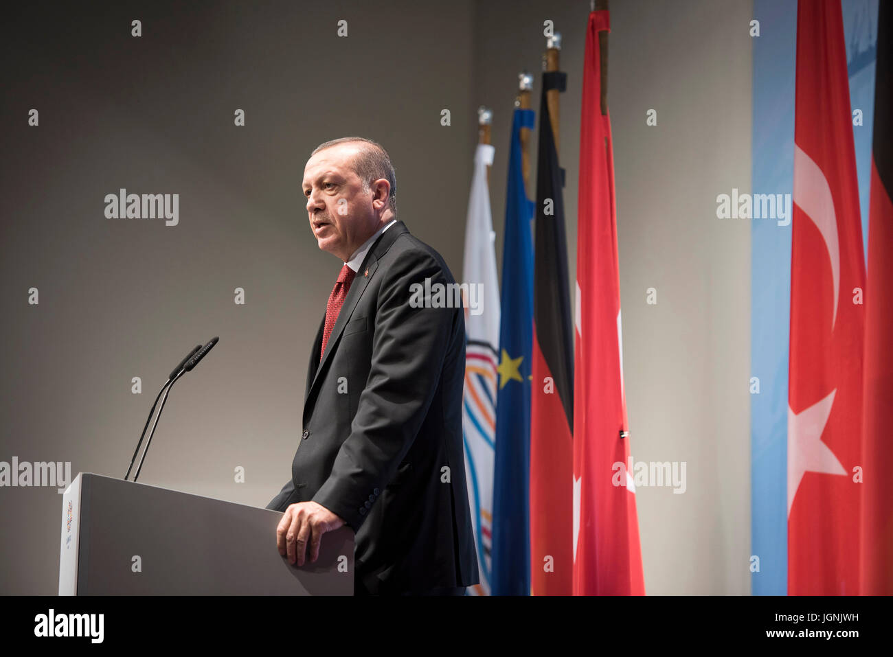 Turkish President Recep Tayyip Erdogan during a press conference at the ...
