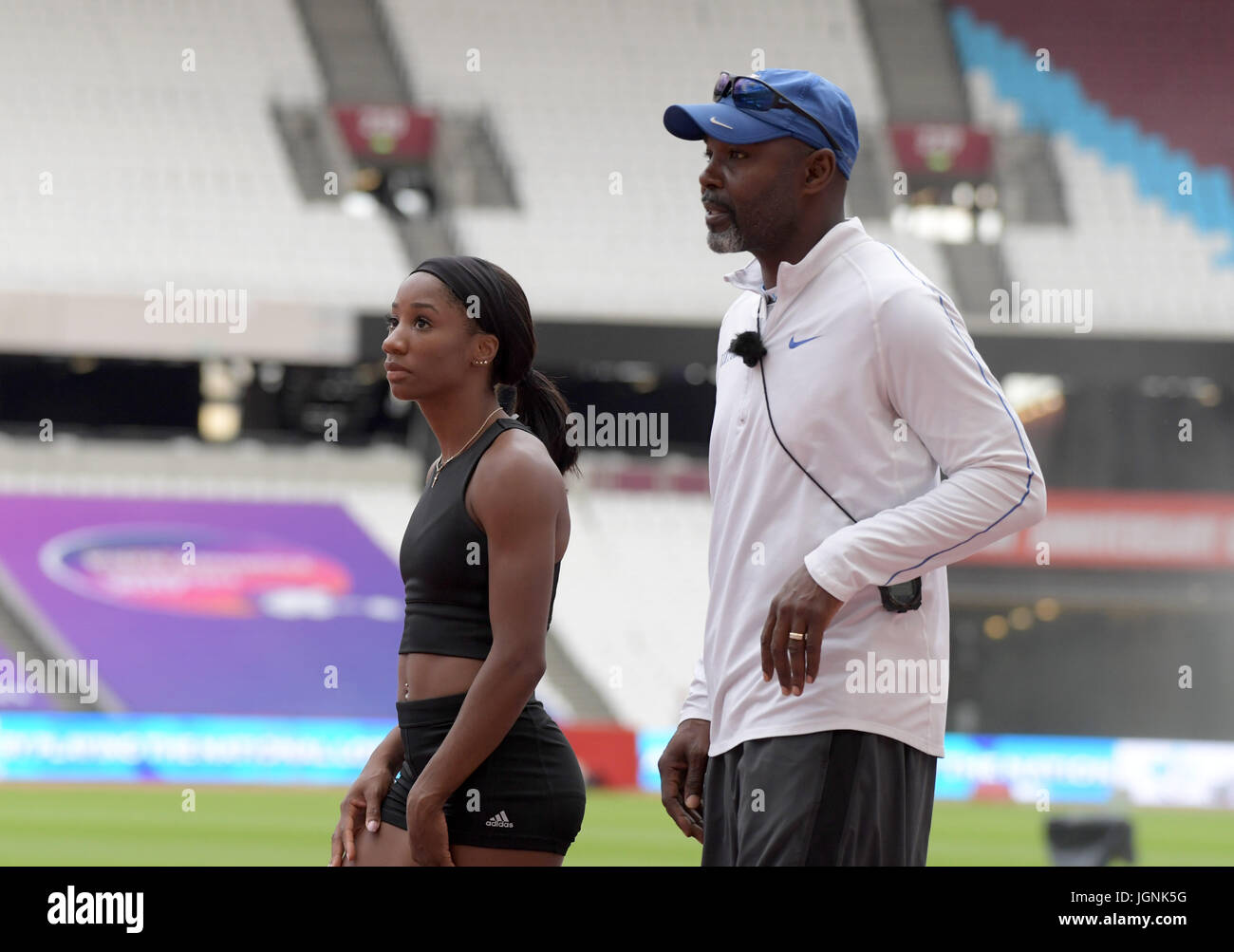 Kentucky Wildcats coach Edrick Floreal (right) and Kendra Harrison aka ...