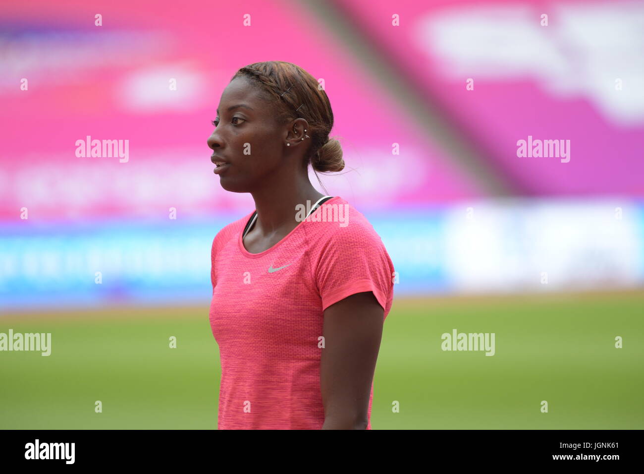 Nia Ali (USA) during a training session prior to an IAAF Diamond League ...