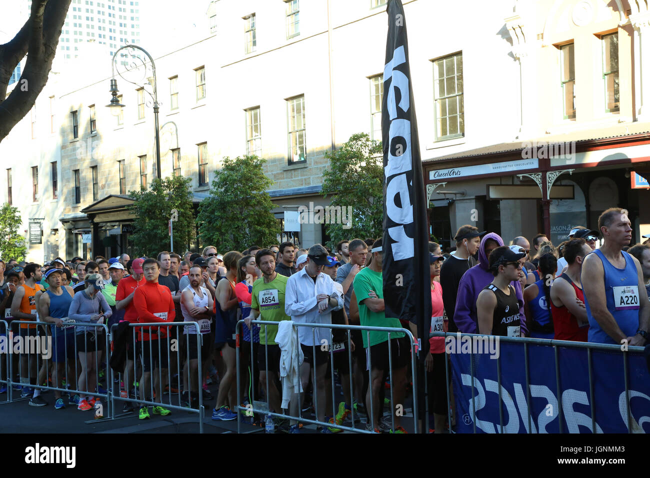 Sydney, Australia. 9 July 2017. Pictured: runners await the start of ...