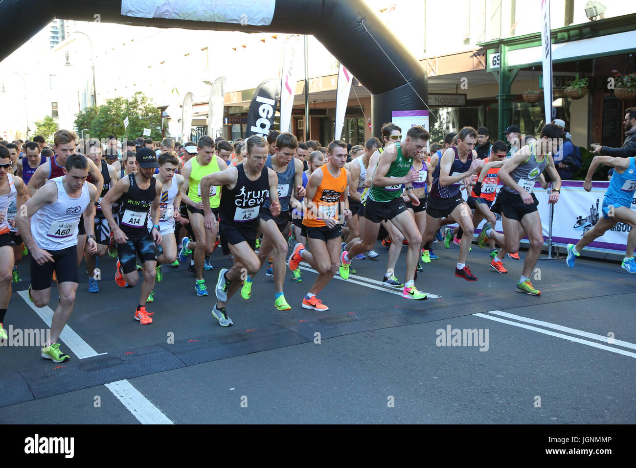 Sydney, Australia. 9 July 2017. Pictured: runners start the 10k race ...