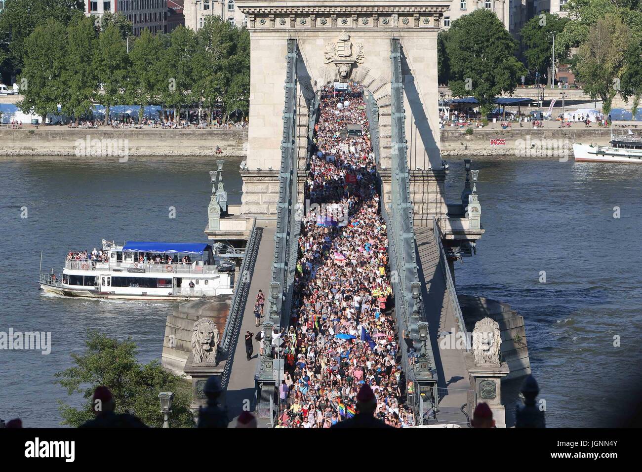 Budapest, Hungary. 8th July, 2017. People march during the 22nd ...