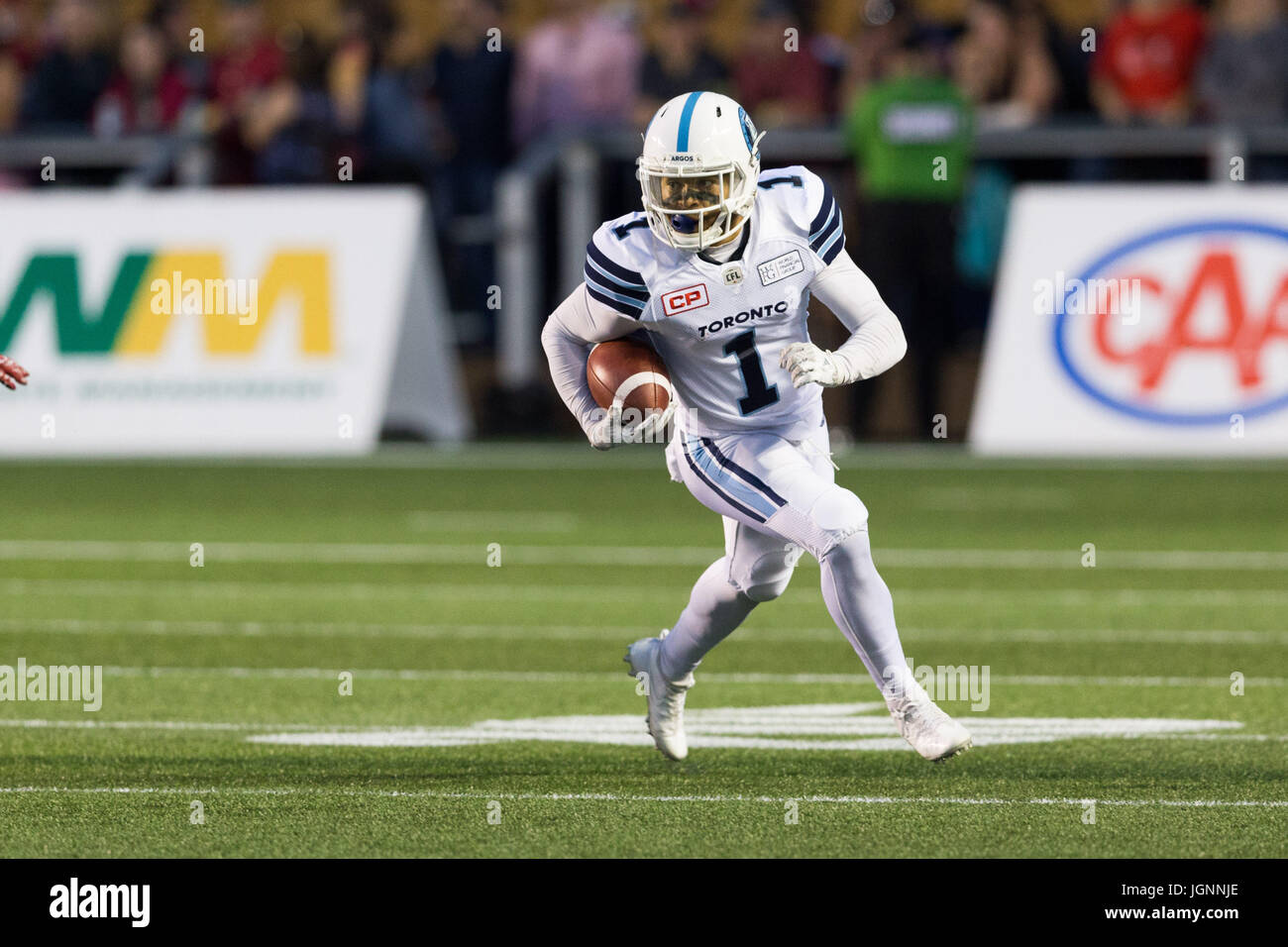 Ottawa, Canada. 08th July, 2017. Toronto Argonauts running back Anthony ...