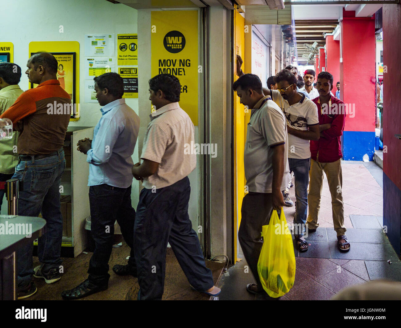 July 9, 2017 - Singapore, Singapore - Guest workers from the Indian sub ...