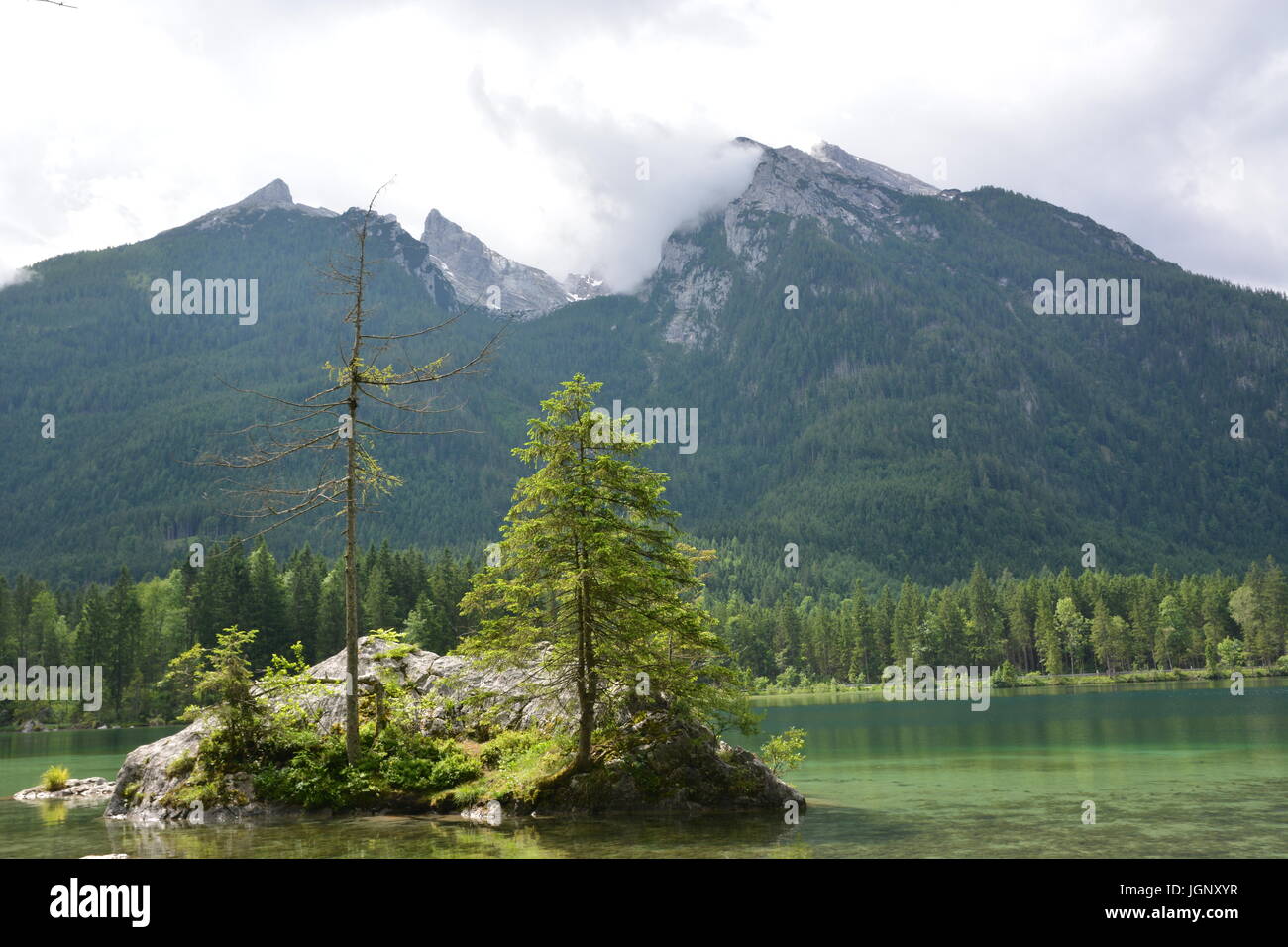 Ramsau, Germany - June 10, 2017 - Beautiful lake Hintersee in German ...