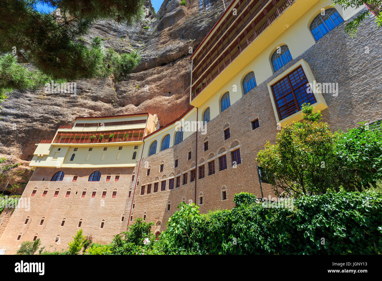 Mega Spileo or Monastery of the Great Cavern Stock Photo - Alamy