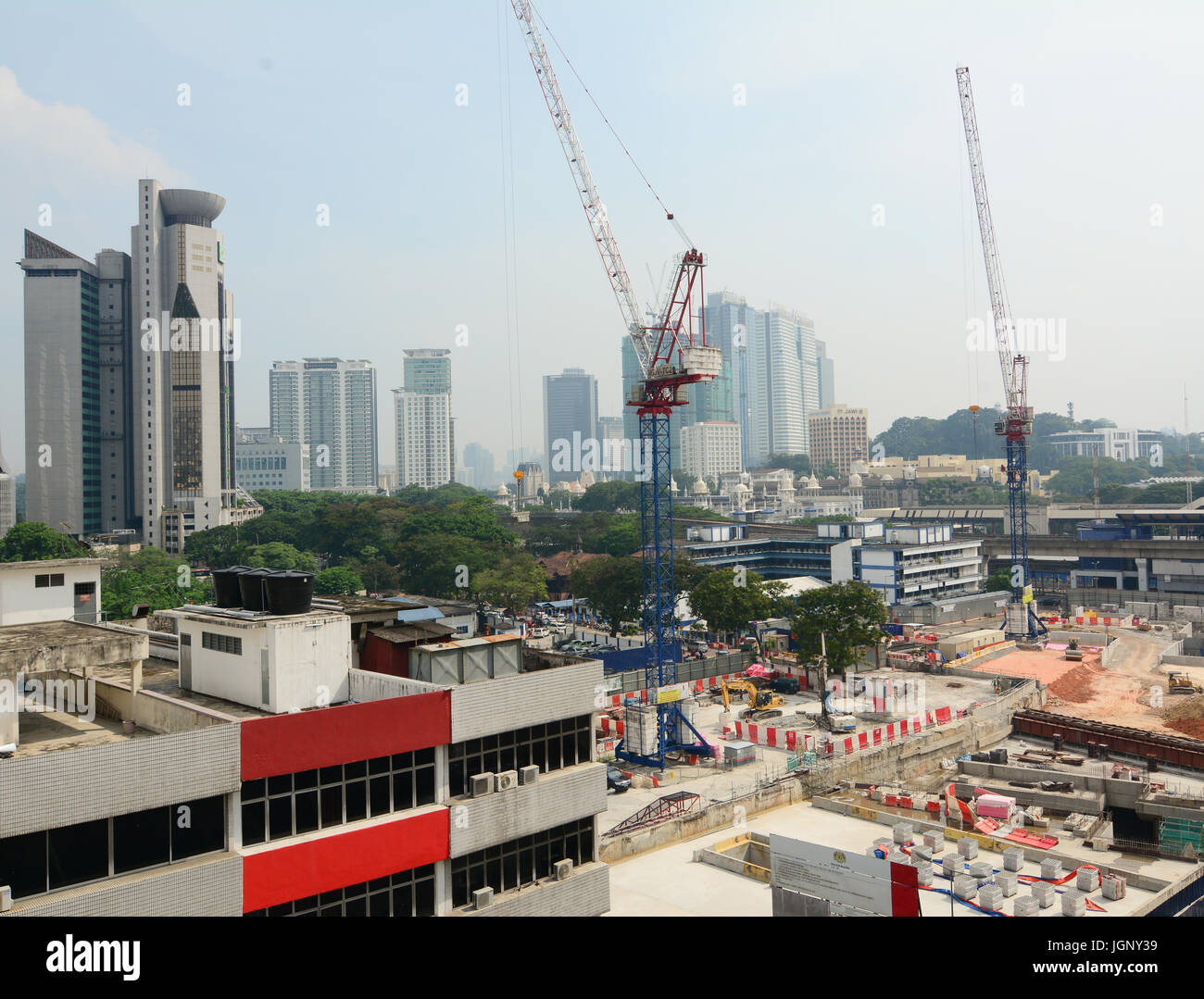 Kuala Lumpur, Malaysia - Jun 6, 2015. Construction sites in Kuala ...