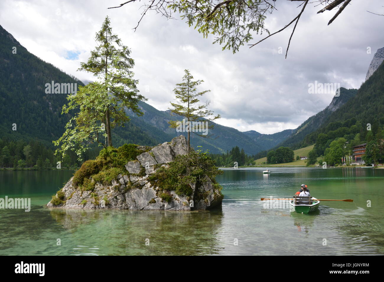 Ramsau, Germany - June 10, 2017 - Beautiful lake Hintersee in German ...