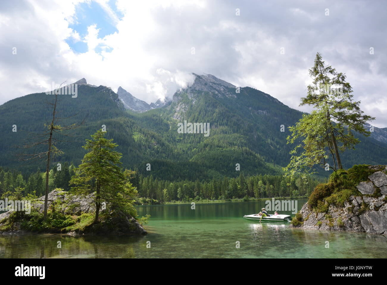 Ramsau, Germany - June 10, 2017 - Beautiful lake Hintersee in German ...
