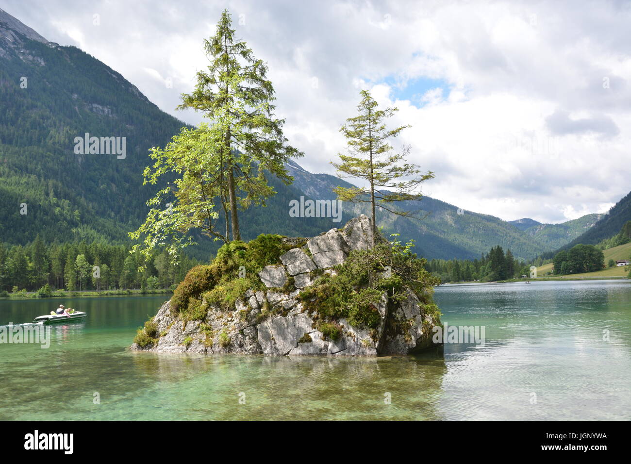 Ramsau, Germany - June 10, 2017 - Beautiful lake Hintersee in German ...