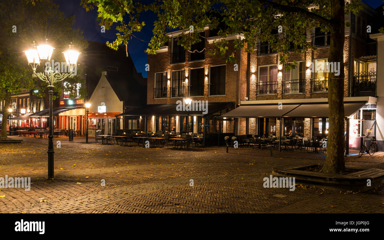 Bunschoten, The Netherlands - October 19, 2016: Evening on Spuiplein in ...