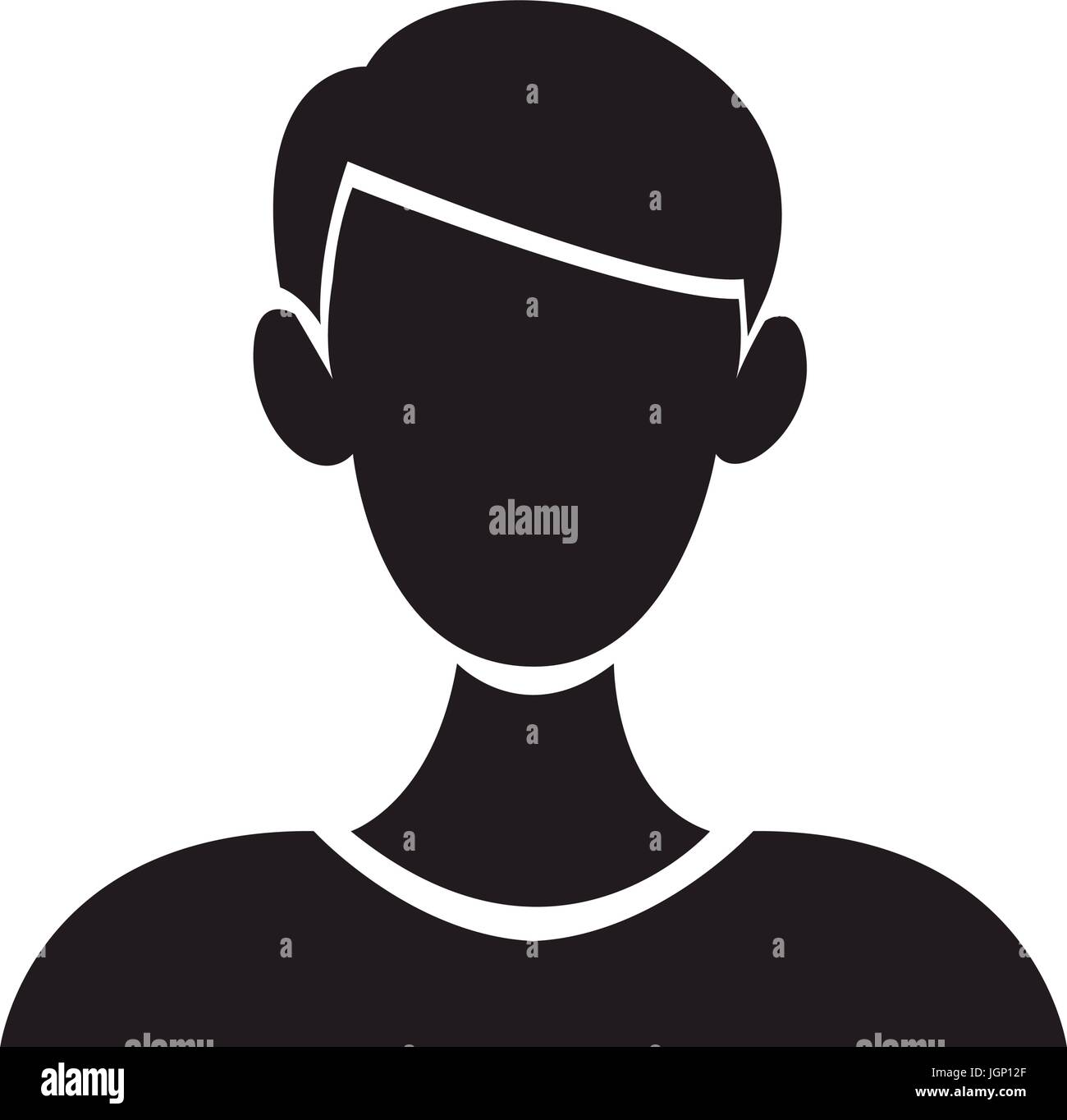 young man character front view pictogram Stock Vector Image & Art - Alamy