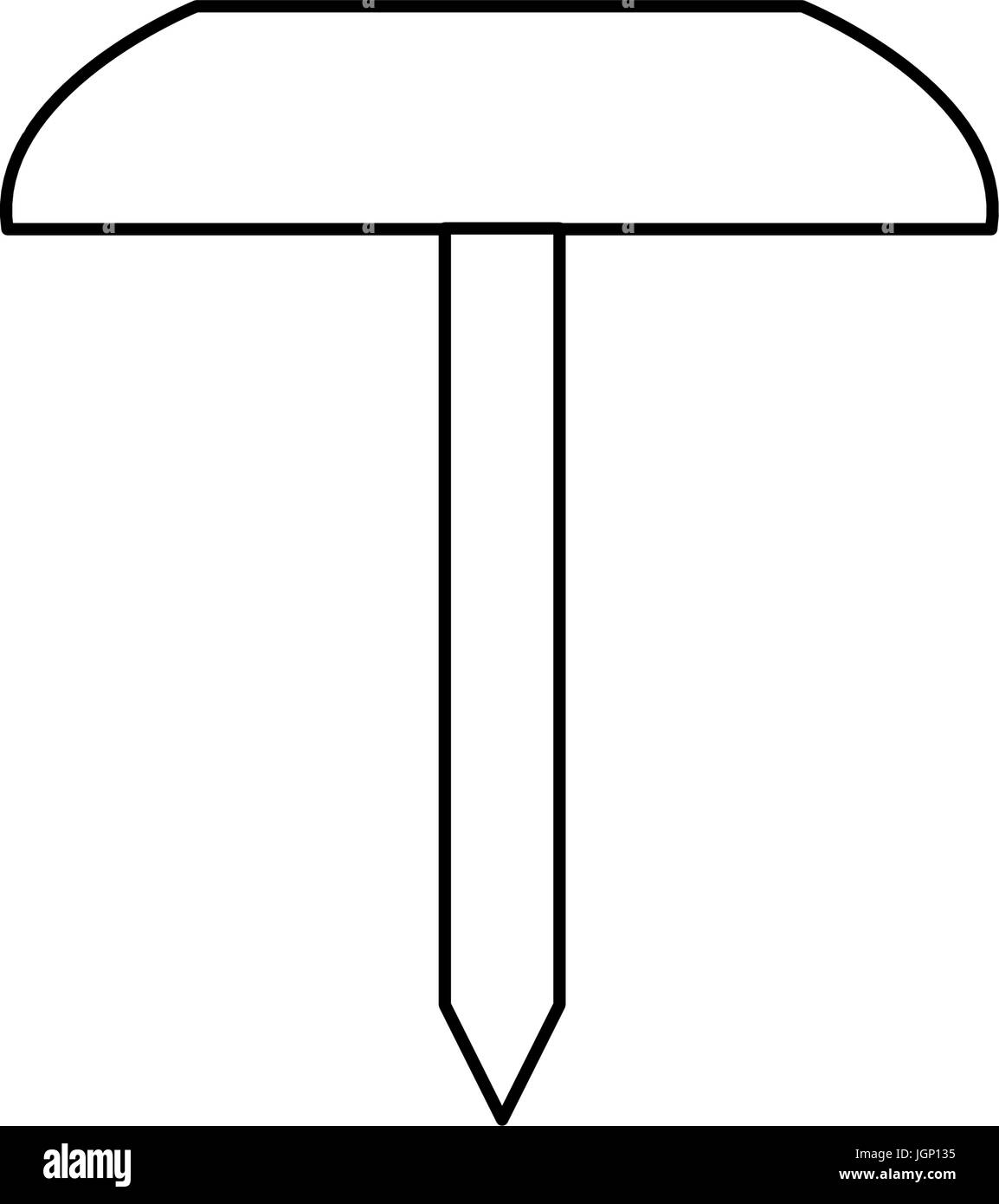 school push pin thumbtack side view Stock Vector Image & Art - Alamy