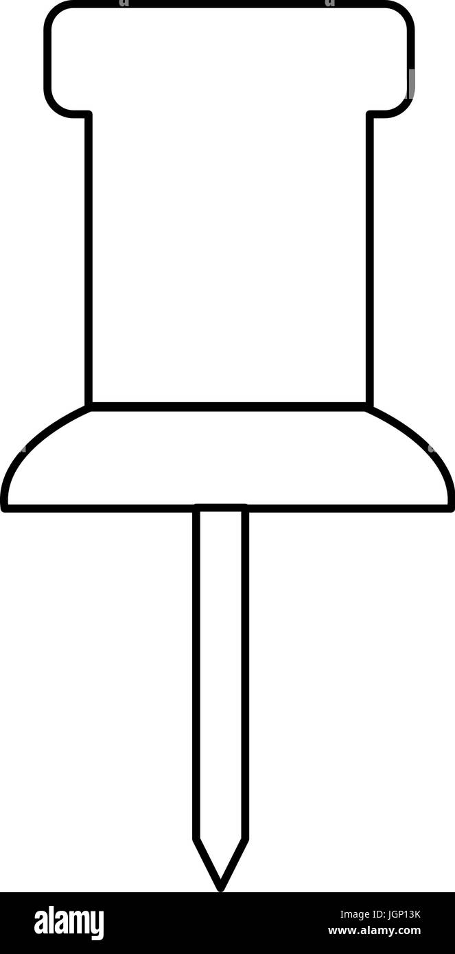 school push pin thumbtack side view Stock Vector Image & Art - Alamy