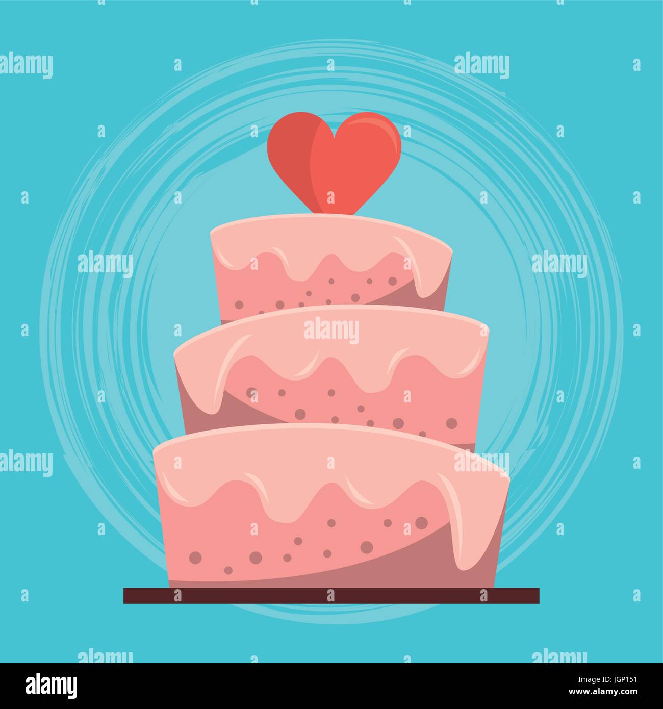 Flowers on wedding cake Stock Vector Images - Alamy