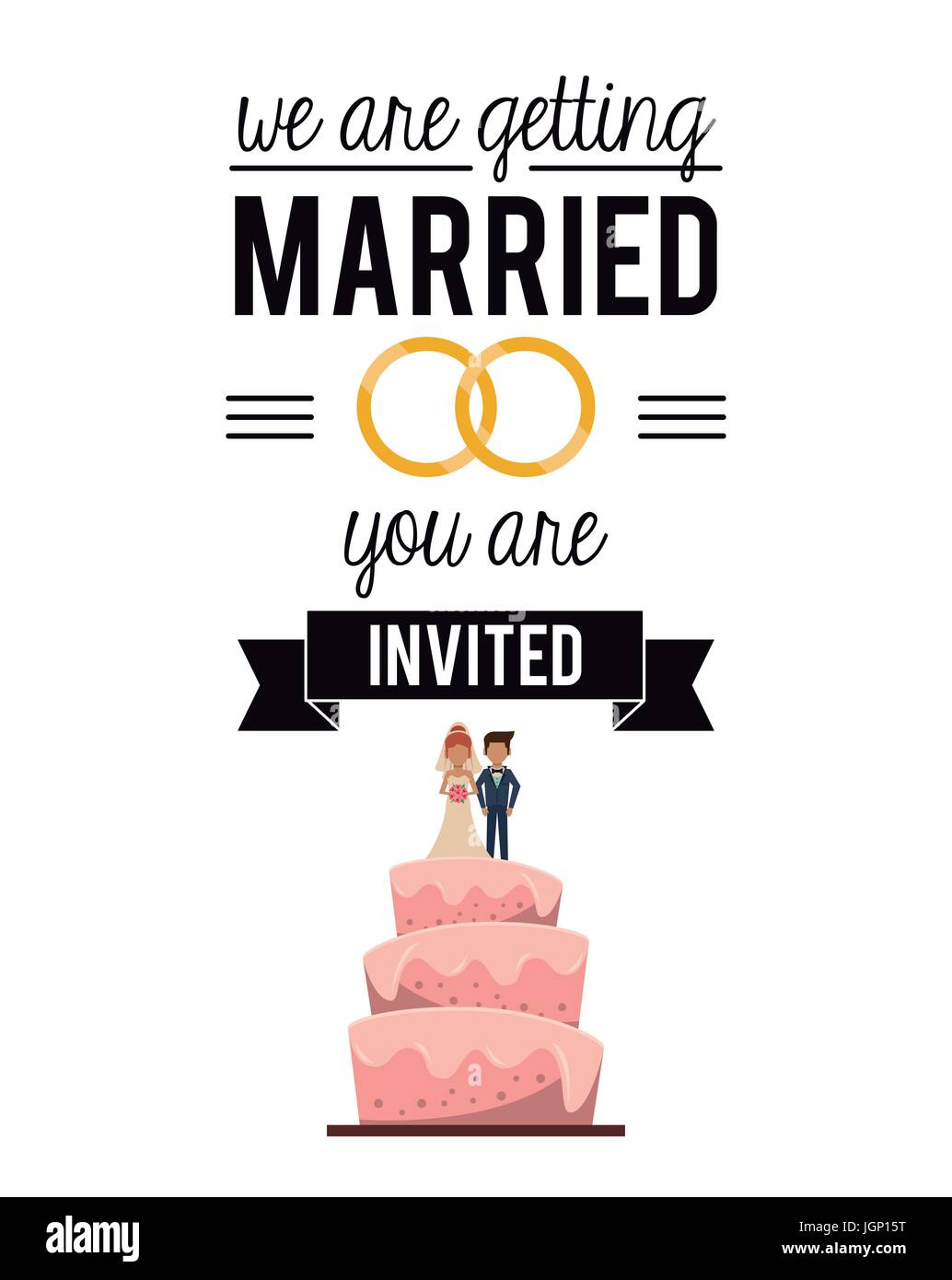 White wedding bouquet rings Stock Vector Images - Alamy