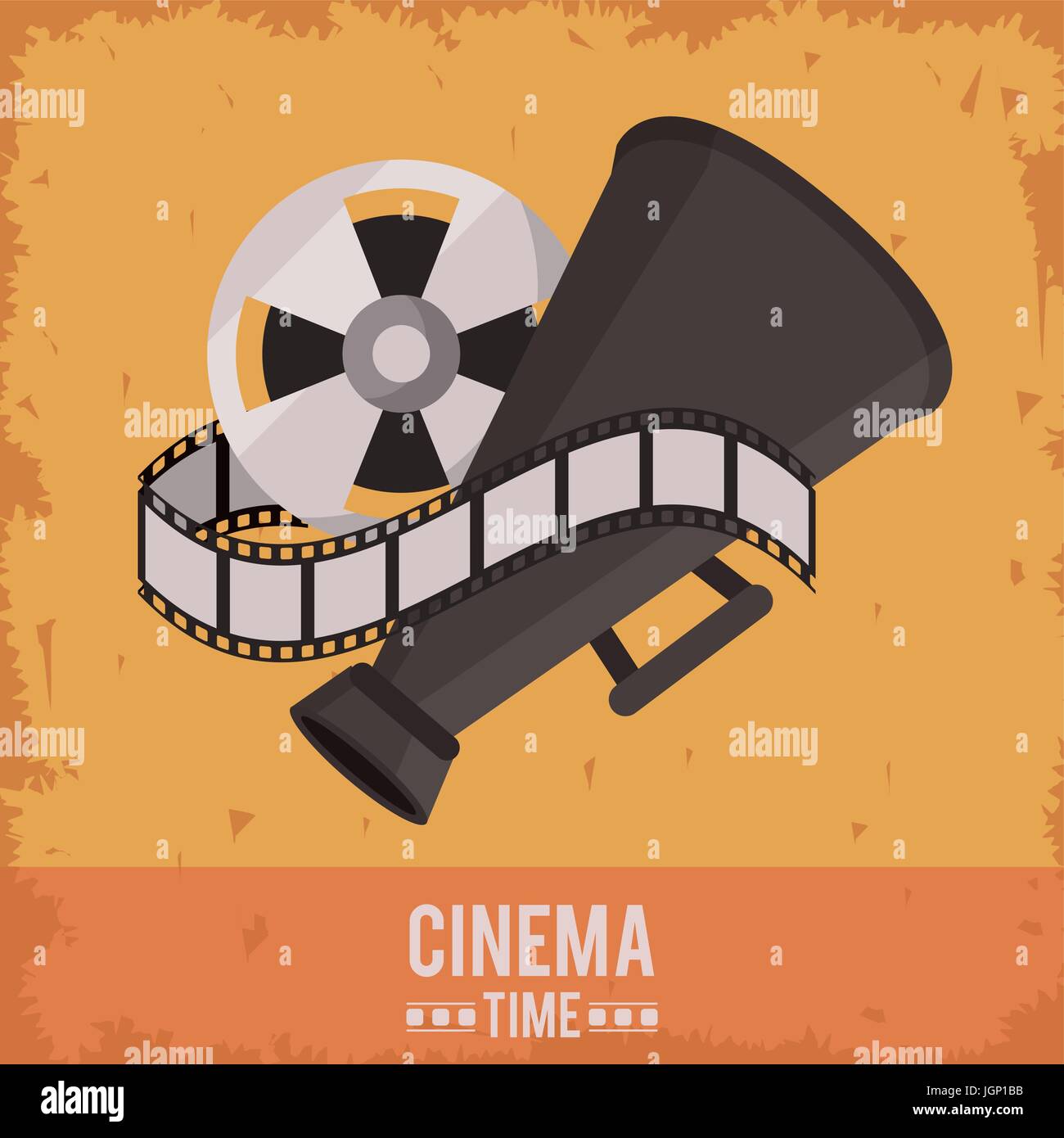 Silhouette cinema director megaphone icon hi-res stock photography and ...