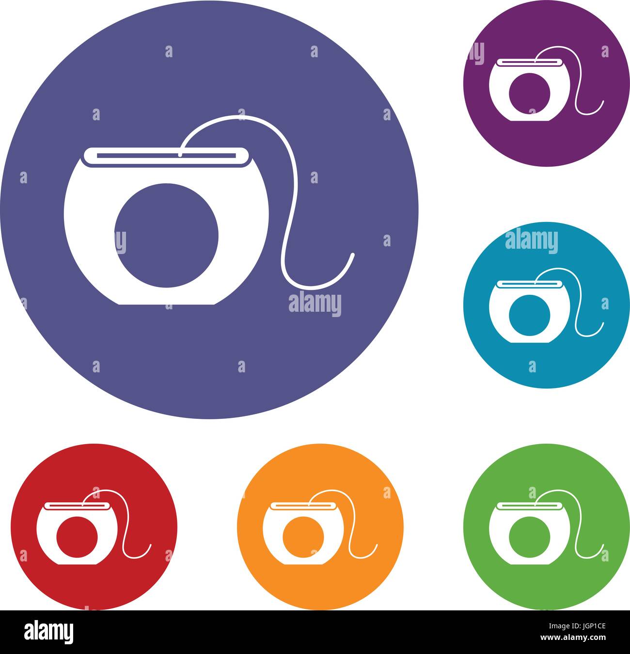 Dental floss icons set Stock Vector Image & Art - Alamy