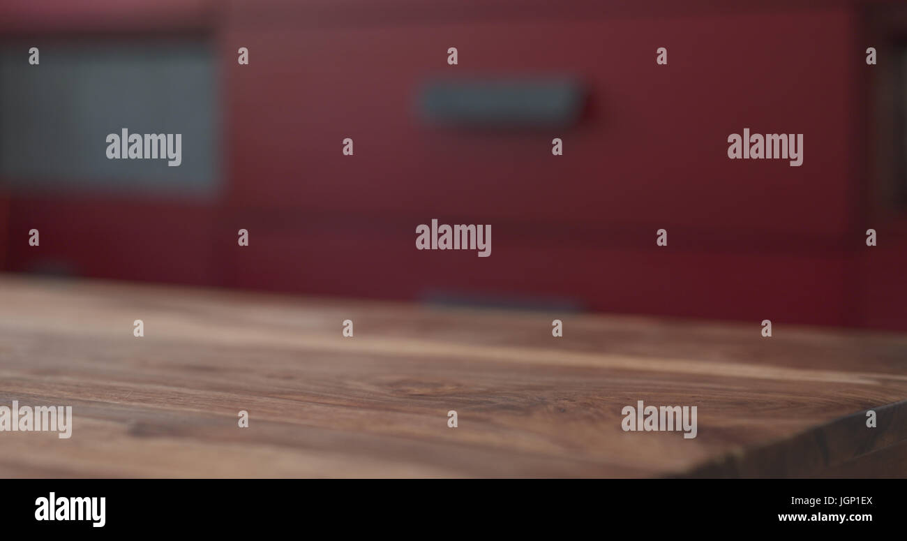 brown table interior background with shallow focus Stock Photo - Alamy