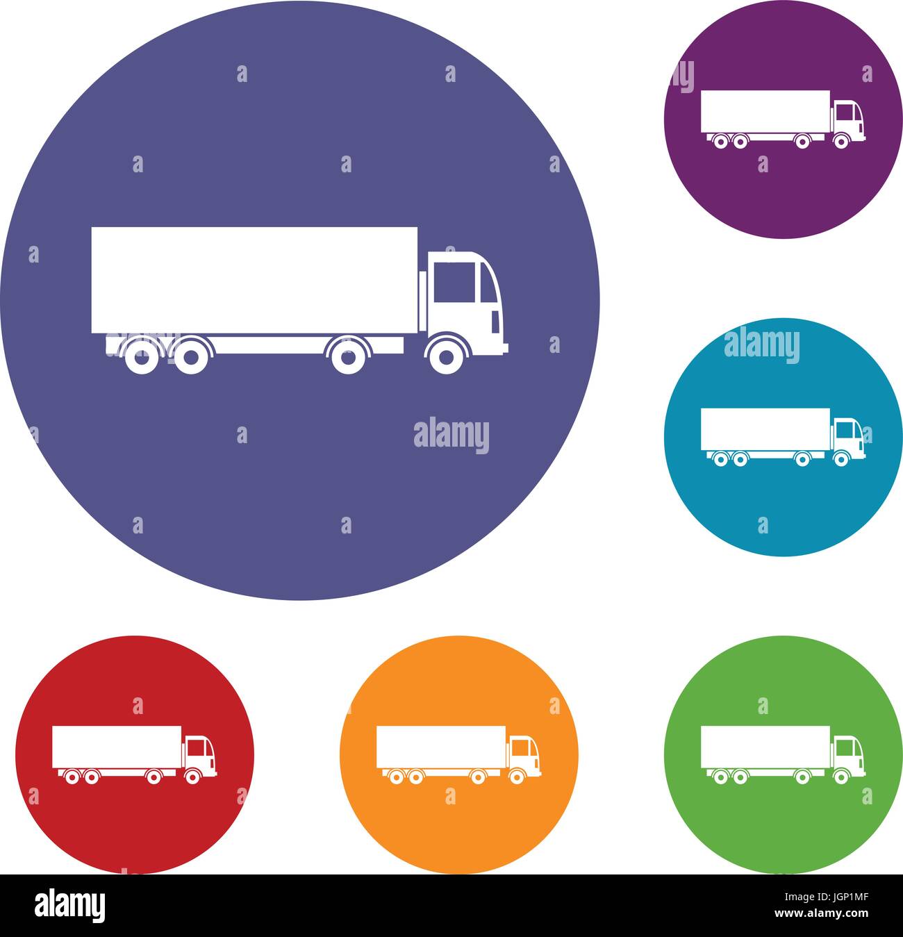 Truck icons set Stock Vector Image & Art - Alamy