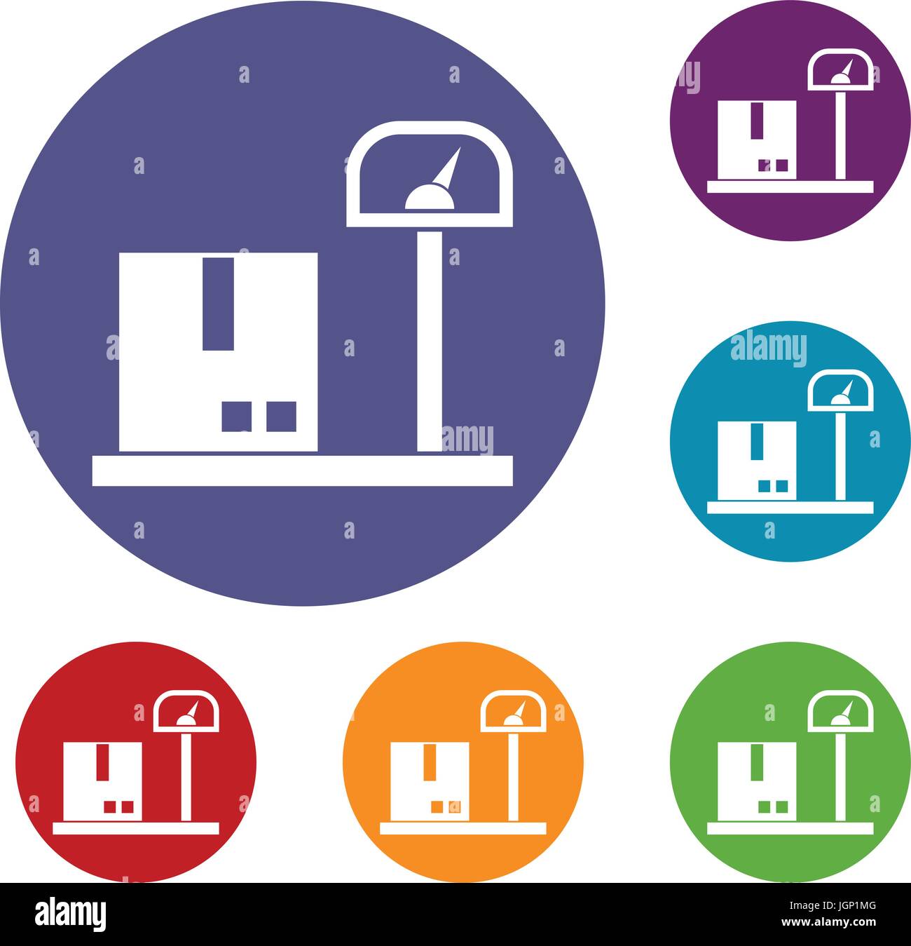 Scales for cargo icons set Stock Vector Image & Art - Alamy